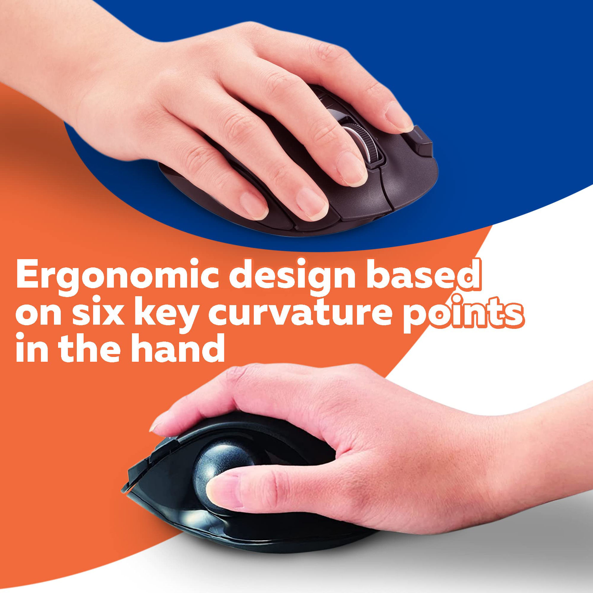 GetUSCart- ELECOM EX-G Trackball Mouse, 2.4GHz Wireless, Thumb Control ...