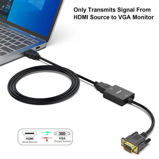 GetUSCart- BENFEI HDMI to VGA, 2 Pack HDMI to VGA Adapter (Female to ...