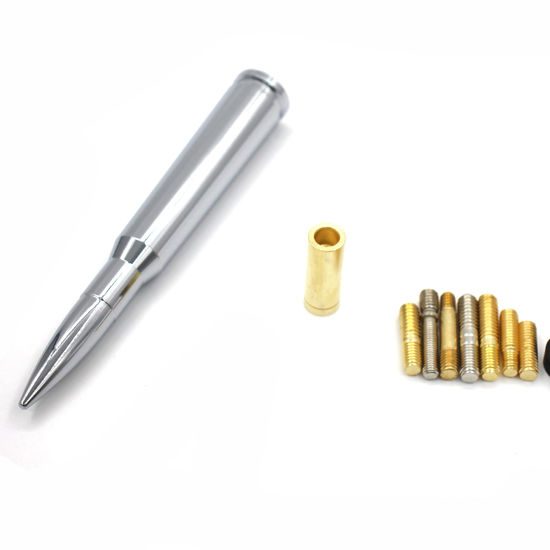 GetUSCart- Chrome Stubby Antenna mast 50 Cal Fit for car Track Antenna ...