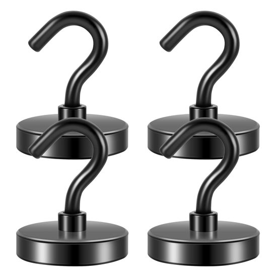 Gator Magnetic Hooks Neosmuk Magnetic Wreath Hangers - 4 Pack Black ...