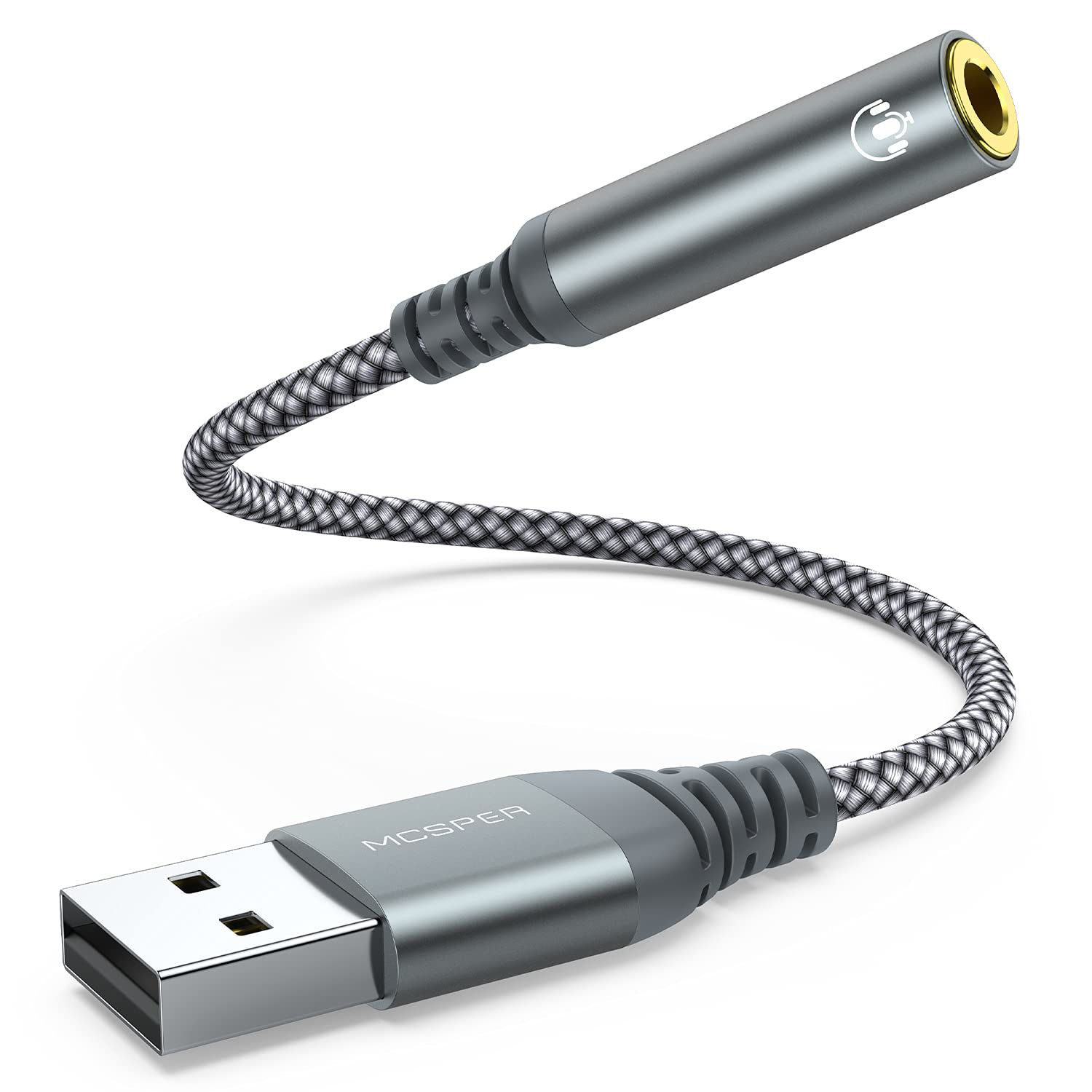 GetUSCart- USB to 3.5mm Jack Audio Adapter,External Sound Card USB-A to ...