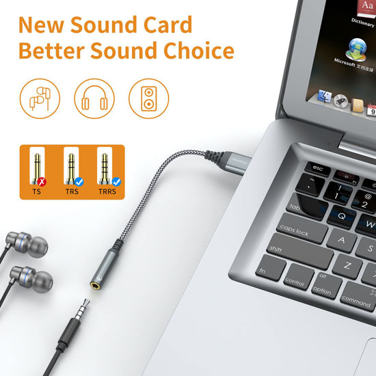 GetUSCart- USB to 3.5mm Jack Audio Adapter,External Sound Card USB-A to ...