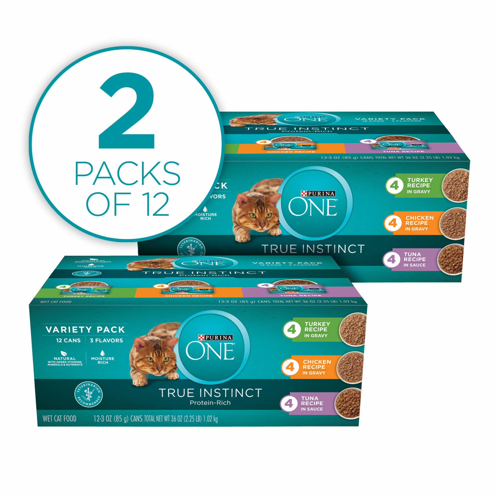 GetUSCart- Purina ONE Natural, High Protein Wet Cat Food Variety Pack ...
