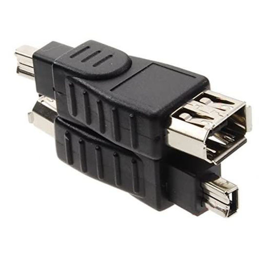 GetUSCart- CablesOnline 6-Pin Female to 4-Pin Male IEEE-1394a Firewire ...