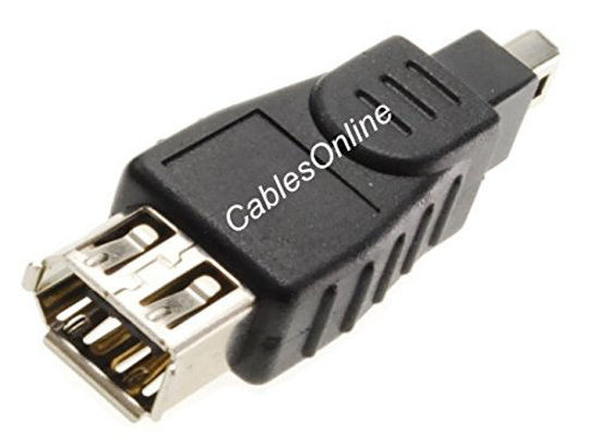 GetUSCart- CablesOnline 6-Pin Female to 4-Pin Male IEEE-1394a Firewire ...