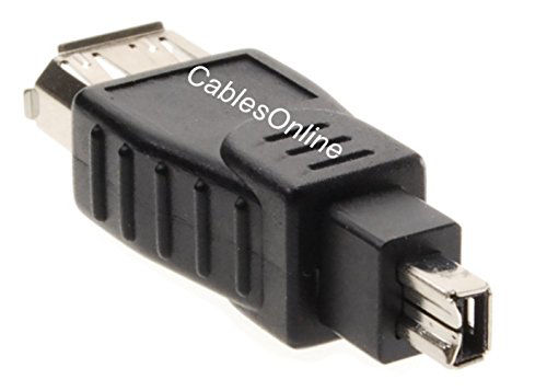 GetUSCart- CablesOnline 6-Pin Female to 4-Pin Male IEEE-1394a Firewire ...