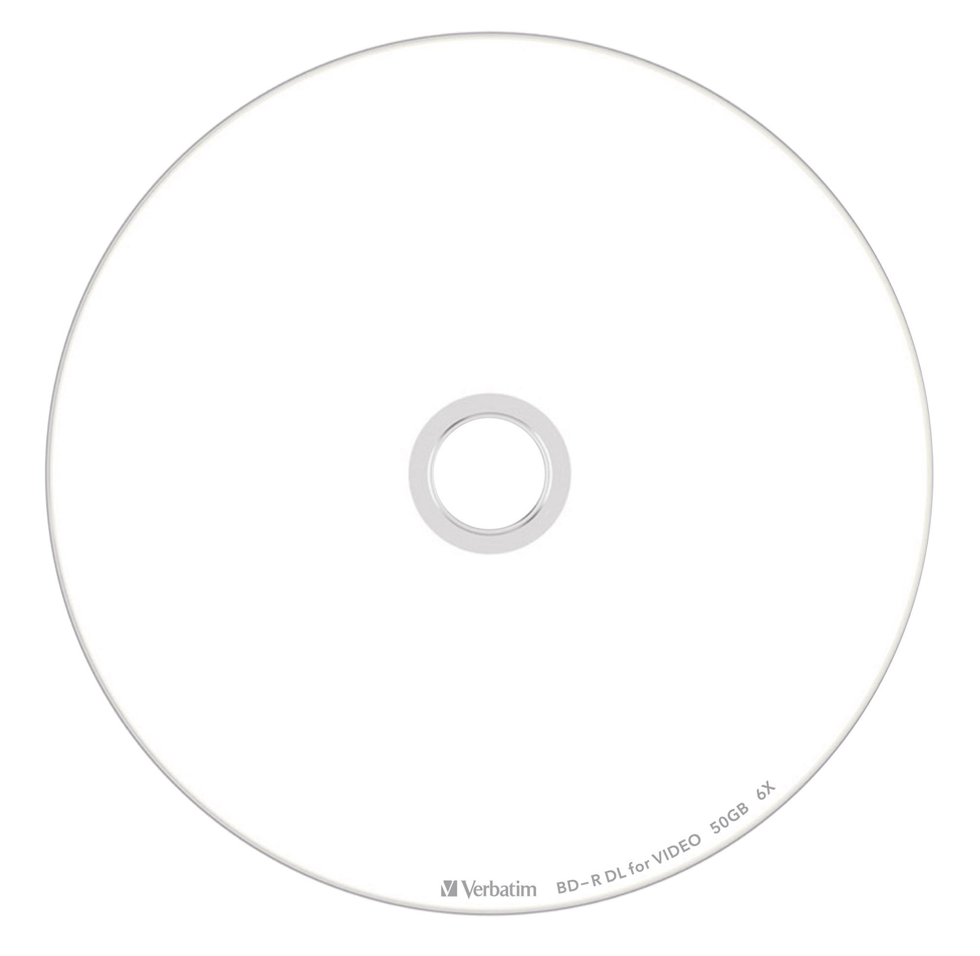 GetUSCart- Verbatim VBR260RP50SV1 Single Recording Blu-ray Disc, BD-R, 50 GB, 50 Sheets, White ...