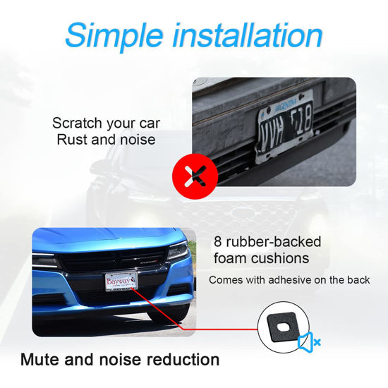 GetUSCart- 8 Sets Stainless Steel Licence Plate Screws Kit, Rustproof ...