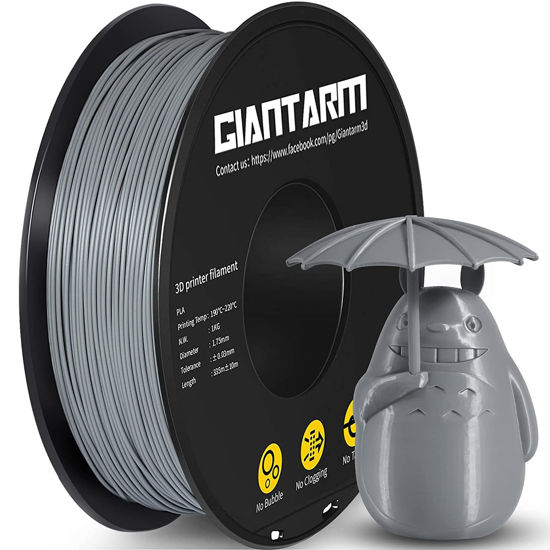GetUSCart- GIANTARM 3D Printer Filament, Grey Pla Filament, 1Kg(2.2lbs ...