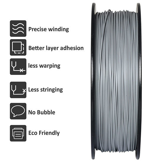 GetUSCart- GIANTARM 3D Printer Filament, Grey Pla Filament, 1Kg(2.2lbs ...