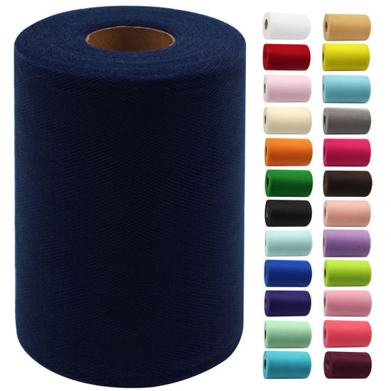 GetUSCart- Navy Blue Tulle Fabric Rolls 6 Inch by 100 Yards (300 feet ...