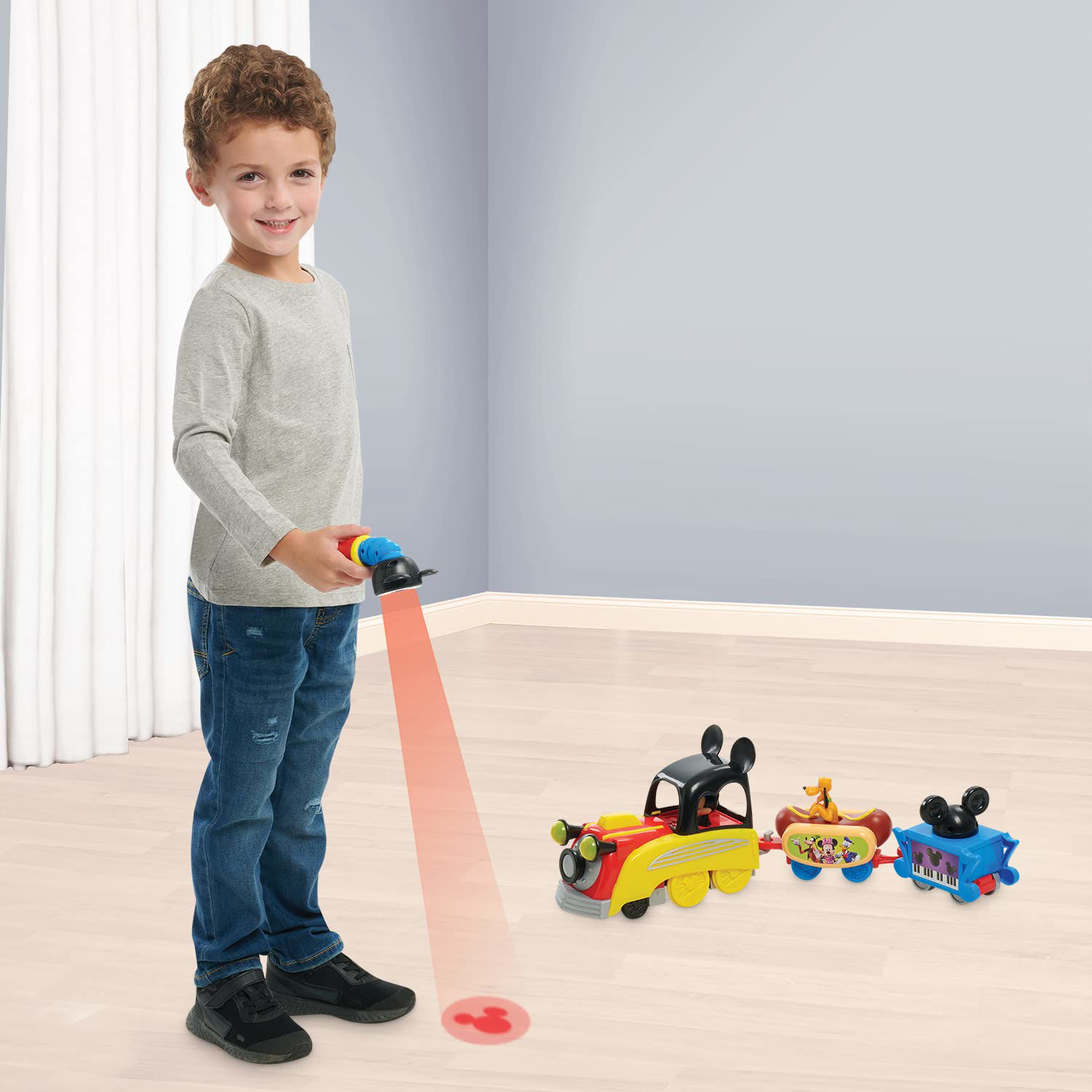 GetUSCart- Disney Junior Mickey Mouse Funhouse Light the Way Train ...