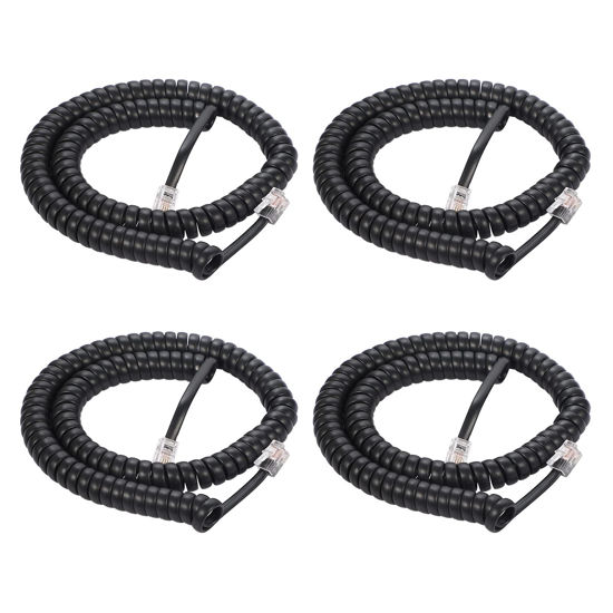 GetUSCart- Coiled Wire 4 Pack 8Ft Uncoiled / 1.4Ft Coiled Landline ...
