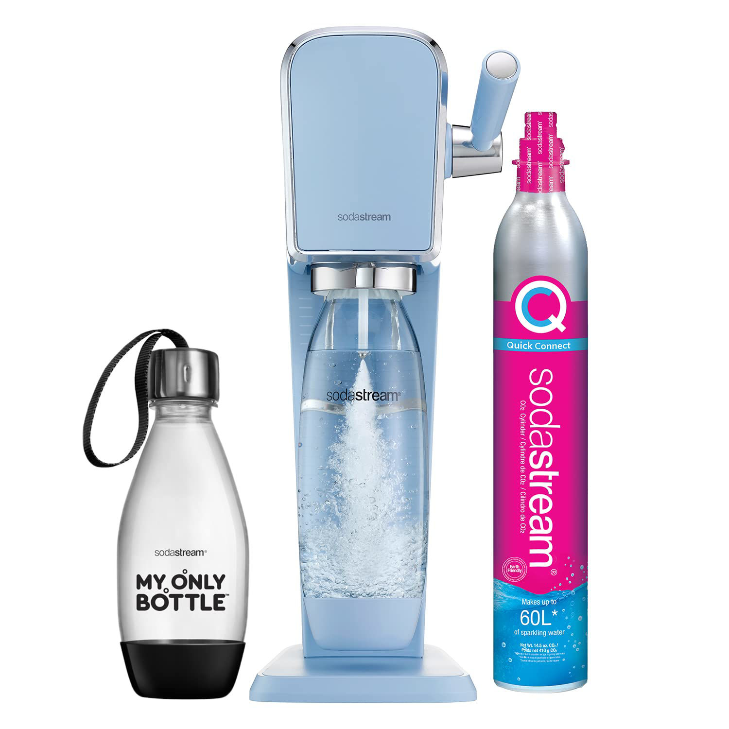 GetUSCart- SodaStream Art Sparkling Water Maker (Blue) with CO2 and Two ...
