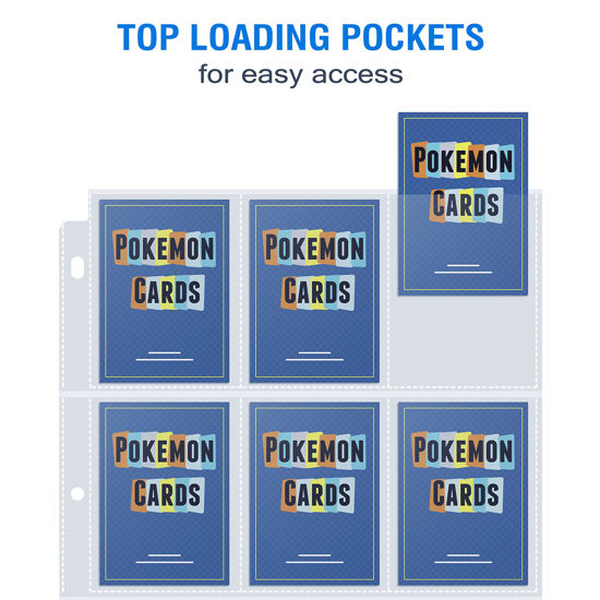GetUSCart- 120 Pack 9 Pocket Page Protector, Sooez Trading Card Sleeves ...