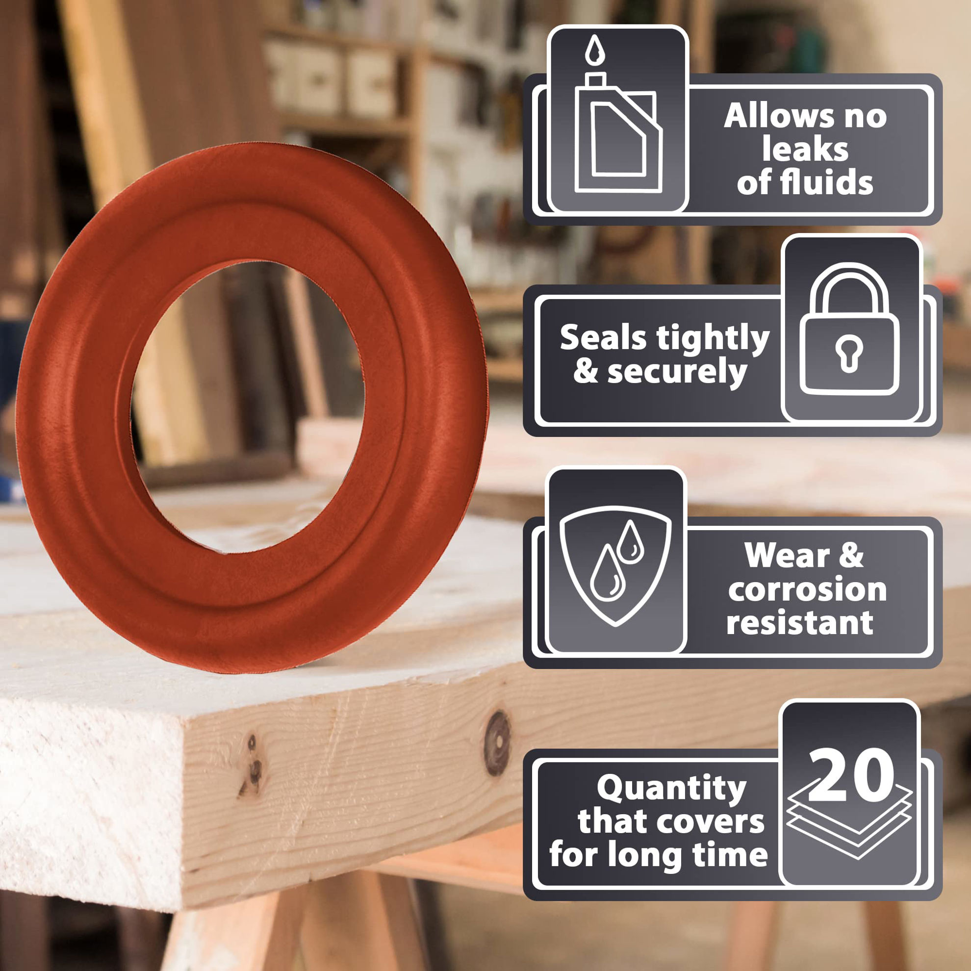 GetUSCart- 15pcs Oil Drain Plug Crush Rubber Washer Gasket Seal - 14mm ...