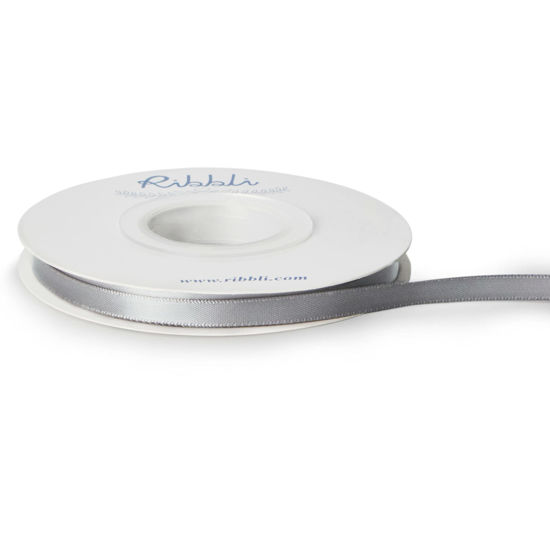 GetUSCart- Ribbli Double Faced Silver Satin Ribbon,1/4” x Continuous 25 ...