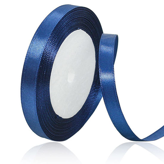 GetUSCart- Solid Color Navy Blue Satin Ribbon, 3/8 Inches x 25 Yards ...