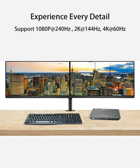 GetUSCart- AV Access KVM Switch Dual Monitor 4K@60Hz, 2K@144Hz, 1080P ...