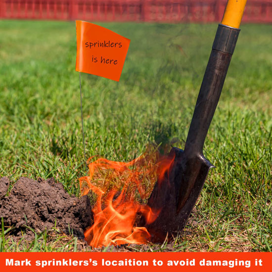 GetUSCart- Zozen Marking Flags, Orange Marker Flags - 100 Pack | 15x4x5 ...