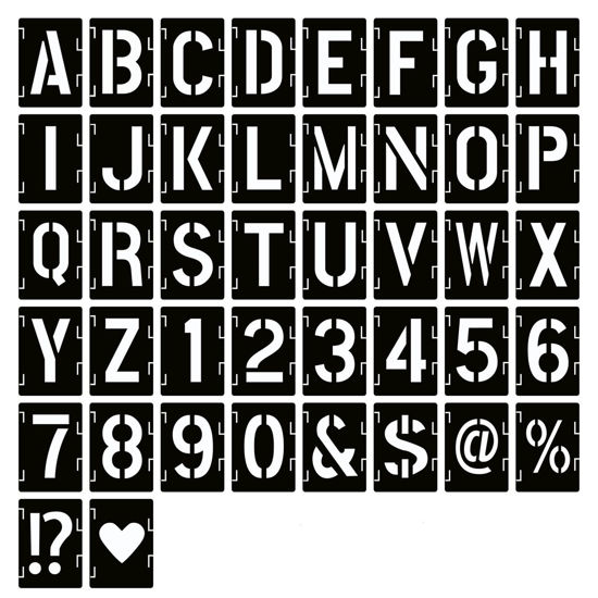 GetUSCart- 5 Inch Letter Stencils Symbol Numbers Craft Stencils, 42 Pcs ...