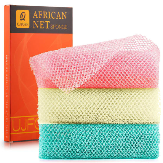 GetUSCart- 3 Pieces African Net Sponge, African exfoliating net African ...