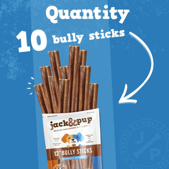 GetUSCart- Jack&Pup Thick Bully Sticks 12 Inch Dog Bully Sticks for ...