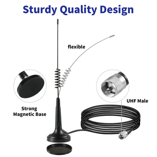 GetUSCart- Long Range 27MHz Magnetic Base CB Radio Antenna with PL-259 ...
