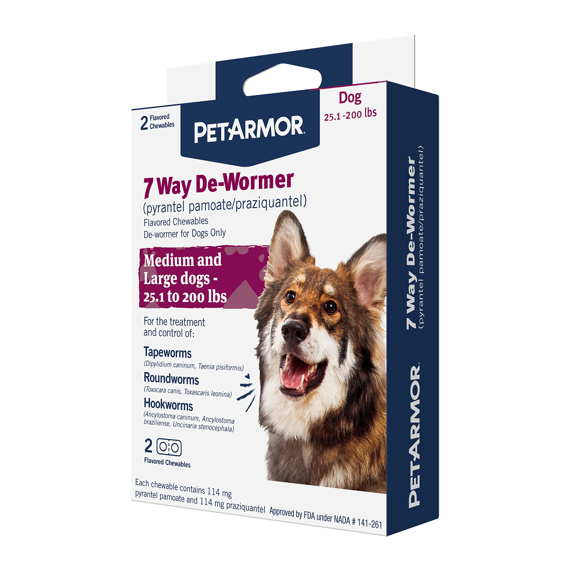 GetUSCart- PetArmor 7 Way De-Wormer for Dogs, Oral Treatment for ...