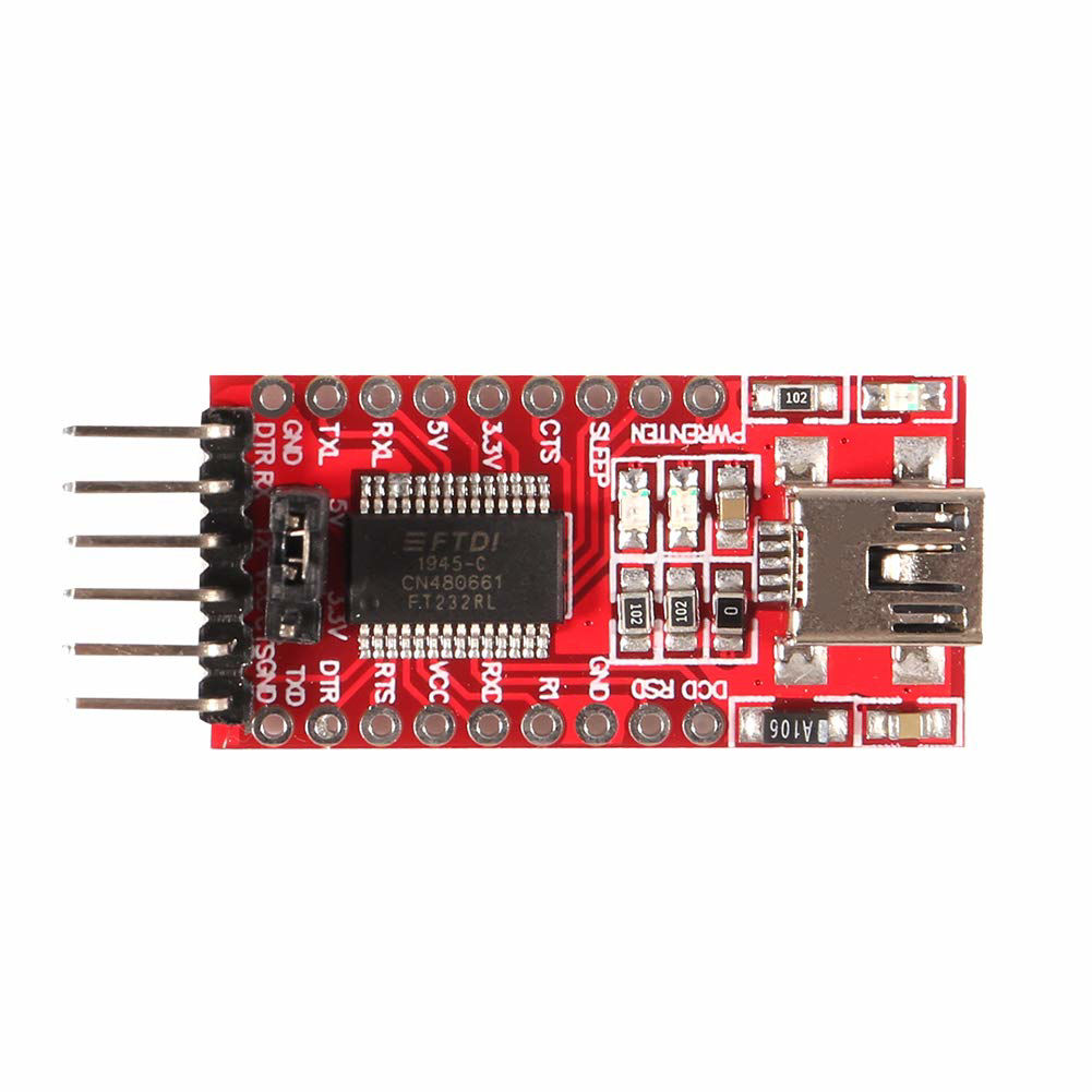 GetUSCart- AITRIP 4pcs 3.3V 5V FT232RL FTDI Mini USB to TTL Serial ...