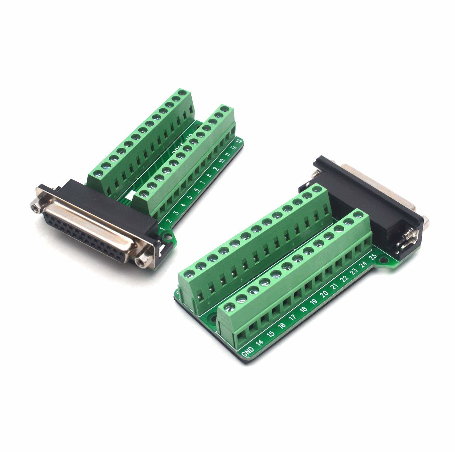 GetUSCart- Antrader 2PCS DB25 Breakout Connector D-sub 25-pin Female ...