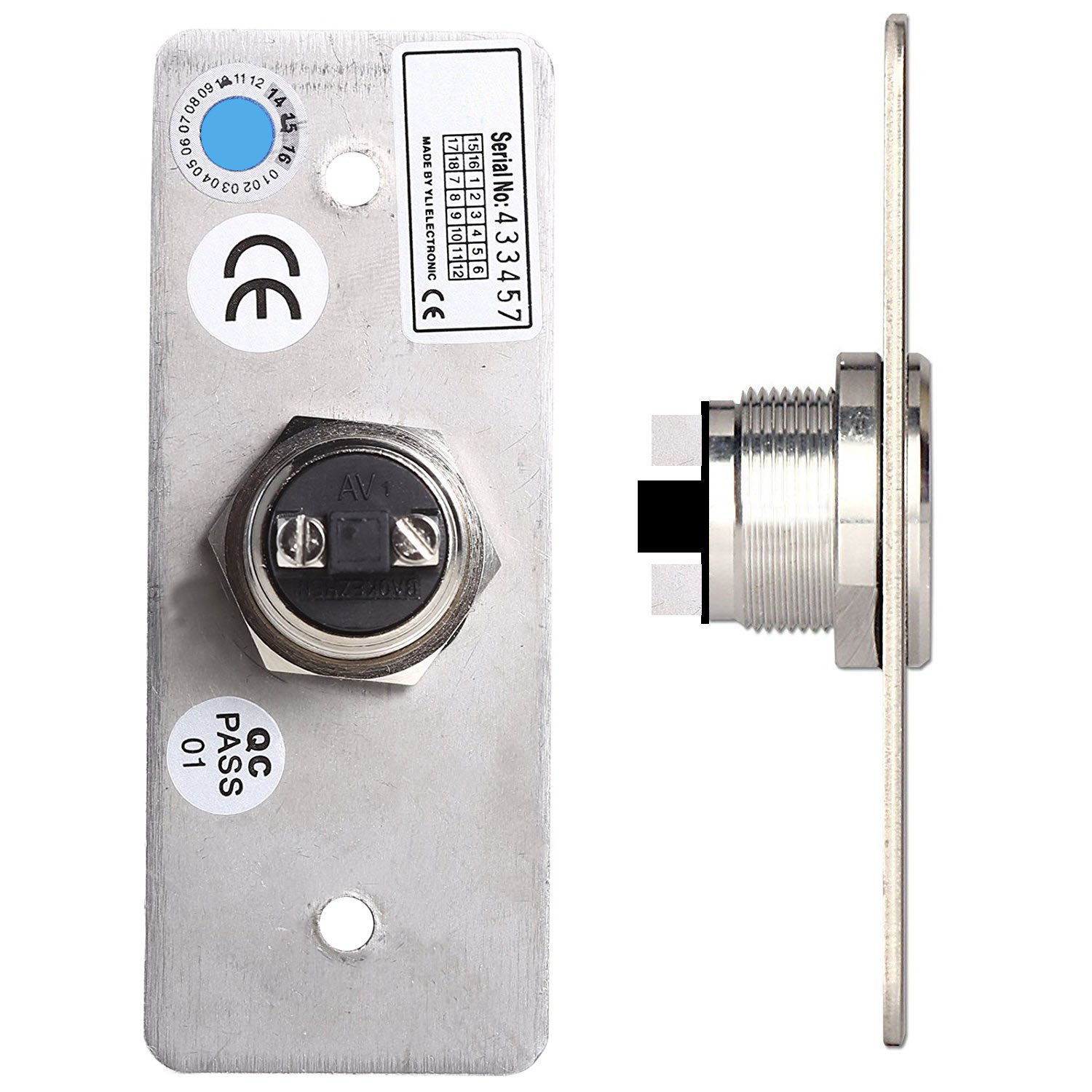 GetUSCart- UHPPOTE Momentary Push to Exit Button Switch NO/COM Output Stainless Steel Panel for ...