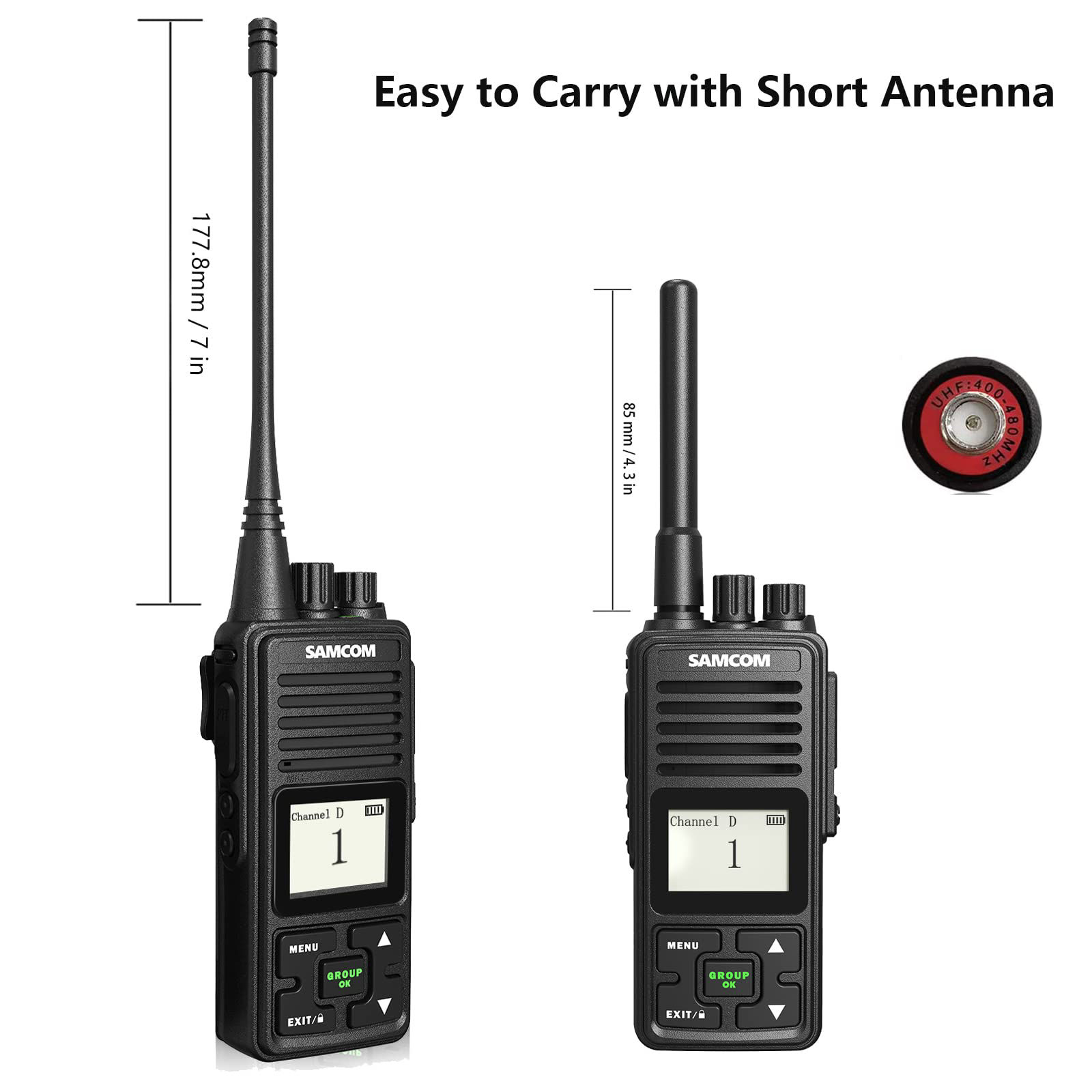 GetUSCart- Original Antenna for SAMCOM FPCN30A FPCN10A Two Way Radios 7 ...