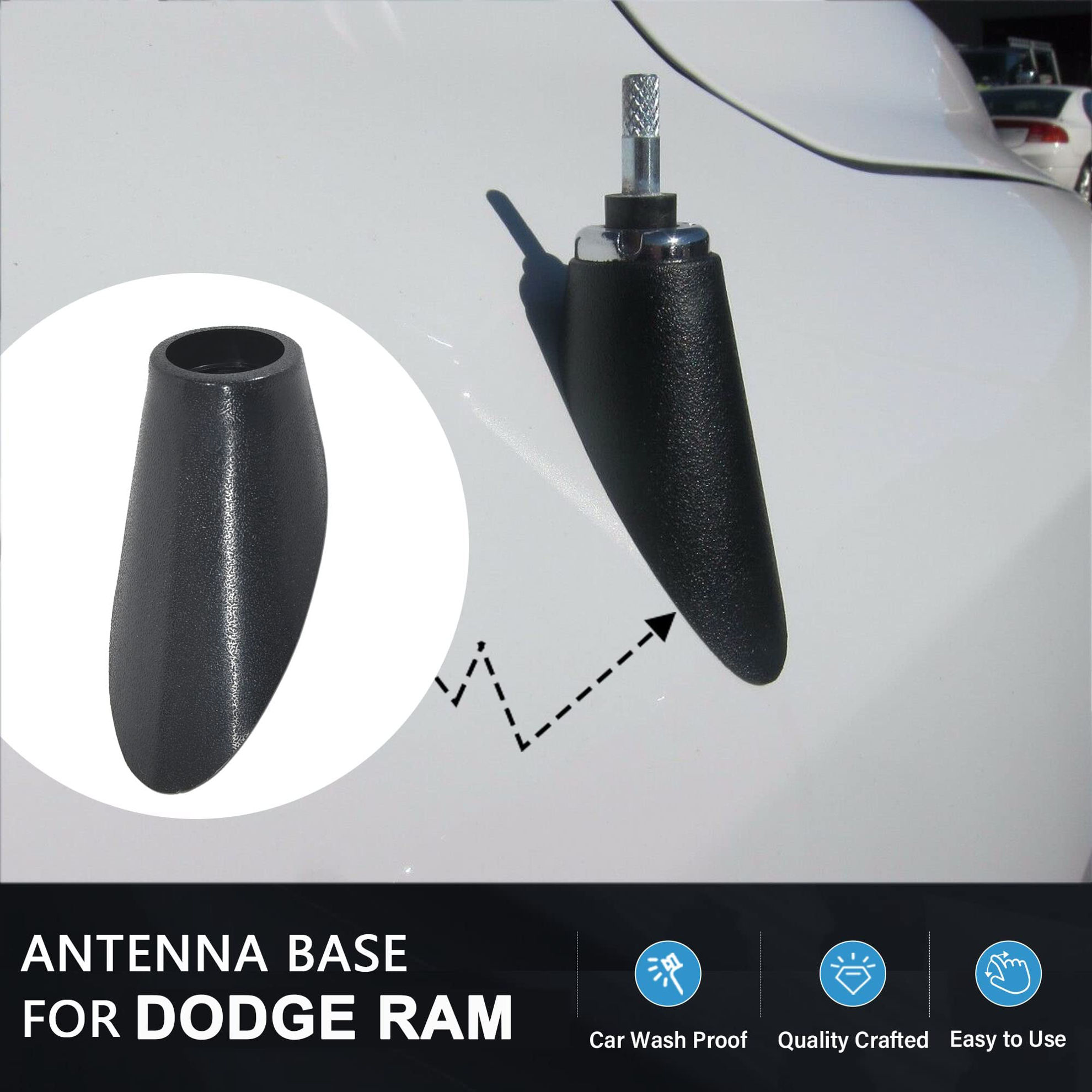 GetUSCart- Anina Antenna Base Adapter Mount for Dodge Ram 1500 2500 ...