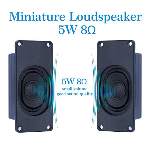 GetUSCart- CQRobot Miniature Loudspeaker 5 Watt 8 Ohm Passive Enclosed Audio Speaker Woofer ...