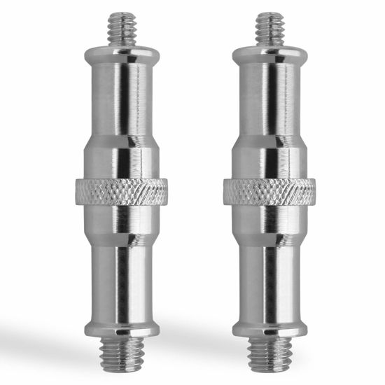 GetUSCart- 2 Pcs Light Stand Adapter, Spigot Stud 1/4" to 3/8" Metal ...