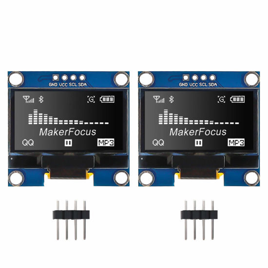 GetUSCart- MakerFocus 2pcs OLED Display Module I2C 128X64 1.3 Inch Display Module SSD1106 White ...