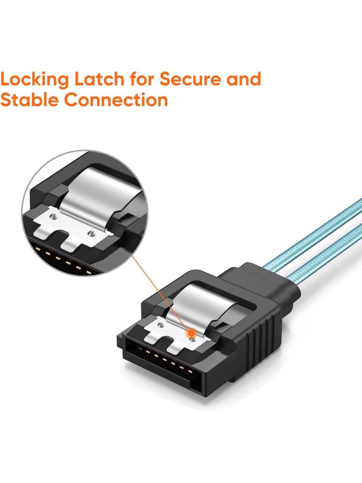 GetUSCart- CableCreation SATA III Cable, [5-Pack] 18-inch SATA III 6.0 ...