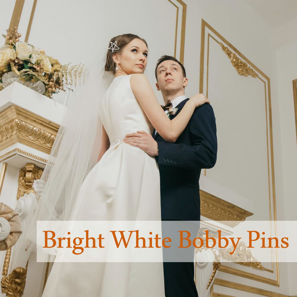 GetUSCart- White Bobby Pins for Hair, YINGFENG 220 Count 2.2 Inch Wavy ...