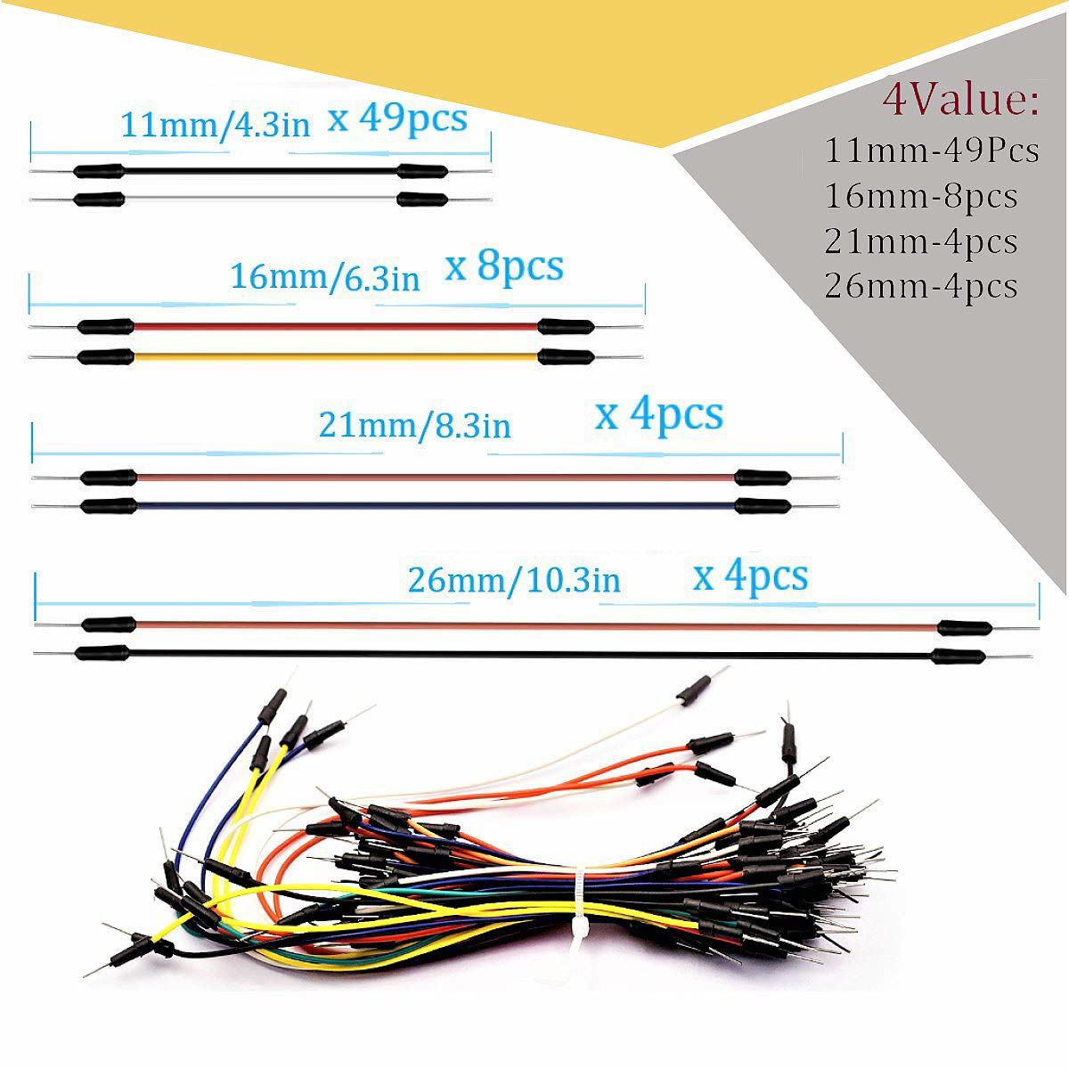 GetUSCart- DaFuRui Breadboard Jumper Wire Kit with 400-Point Breadboard ...
