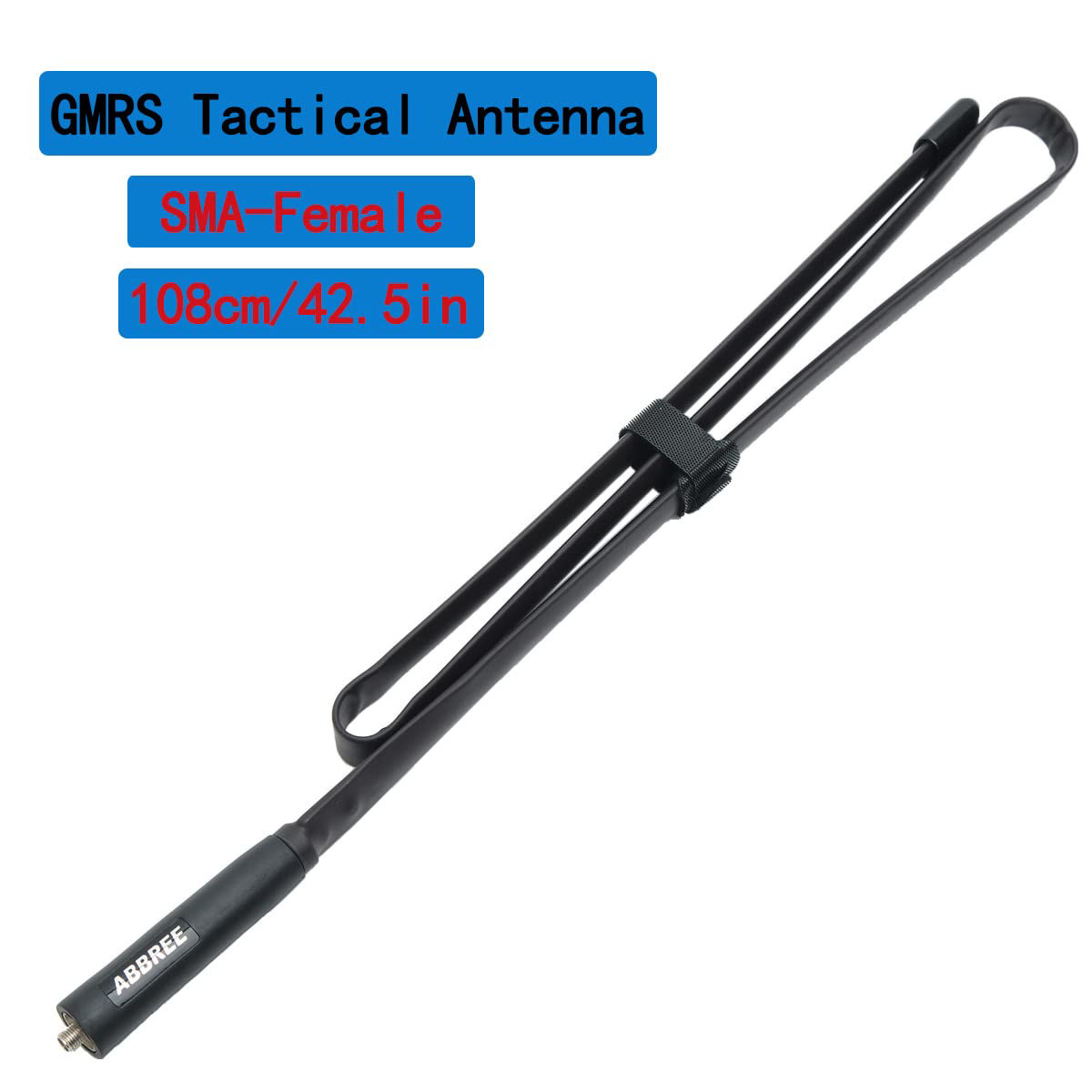 GetUSCart- ABBREE GMRS Antenna 42.5-inch SMA Female CS Tactical Antenna ...
