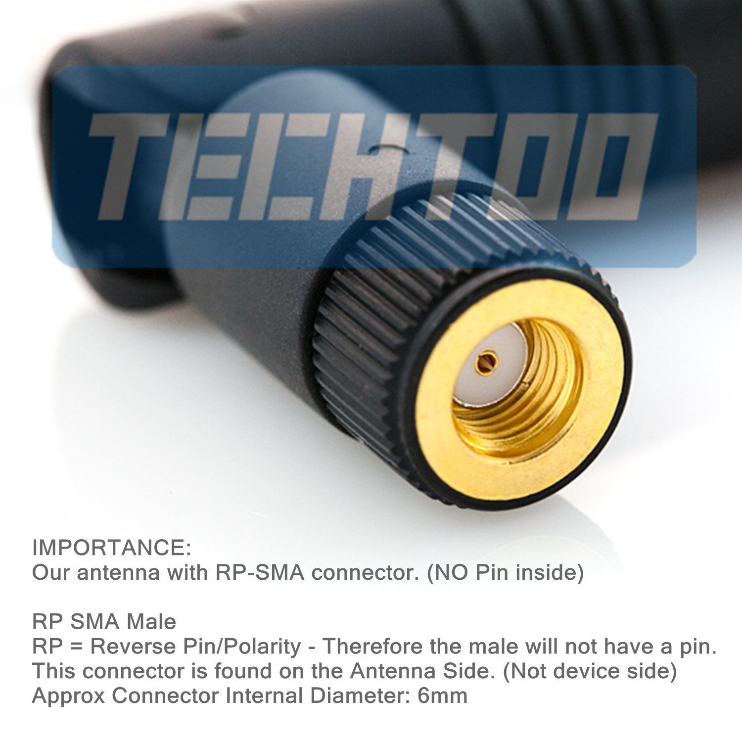 GetUSCart- TECHTOO 9dBi Omni WiFi Antenna with RP-SMA Connector for ...