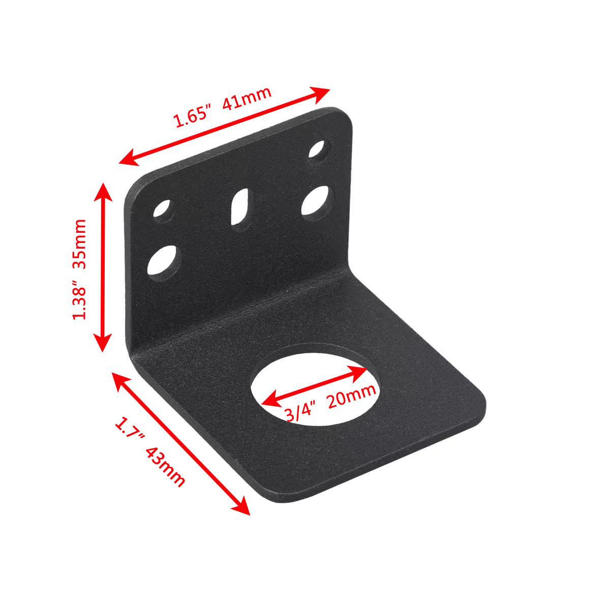 GetUSCart- VANROUG 2 Pcs L-Bracket 1255 3/4" Hole Thick Steel Mobile ...