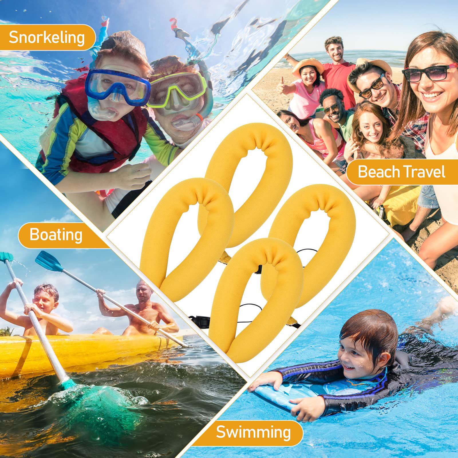 GetUSCart- 4 Pack Waterproof Camera Floats, AngleKai Yellow Floating ...