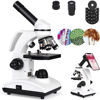 GetUSCart- 40X-1000X Microscopes for Students Kids Adults, Cordless ...