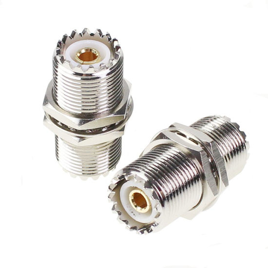 GetUSCart- UHF Connector Female Nut Bulkhead Panel Mount to SO239 Jack RF Coaxial Coax Cable ...