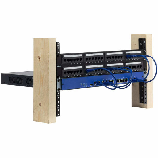 GetUSCart- NavePoint 2U Vertical Rack Rail Pair DIY Kit with Hardware ...