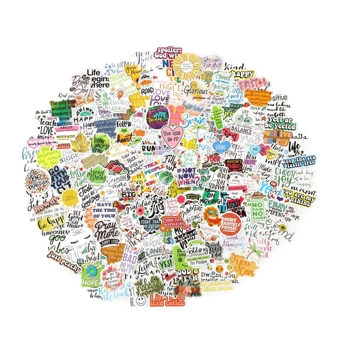 GetUSCart- 200pcs Inspirational Stickers Pack, Motivational Stickers ...