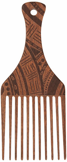 GetUSCart- AFROPICK Wood Hair Pick for Long, Thick, Curly, & Afro Hair ...