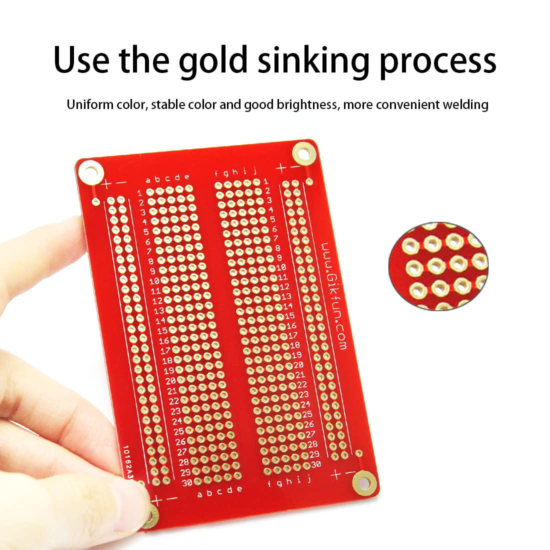 GetUSCart- Gikfun Solder-able Breadboard Gold Plated Finish Proto Board PCB DIY Kit for Arduino ...